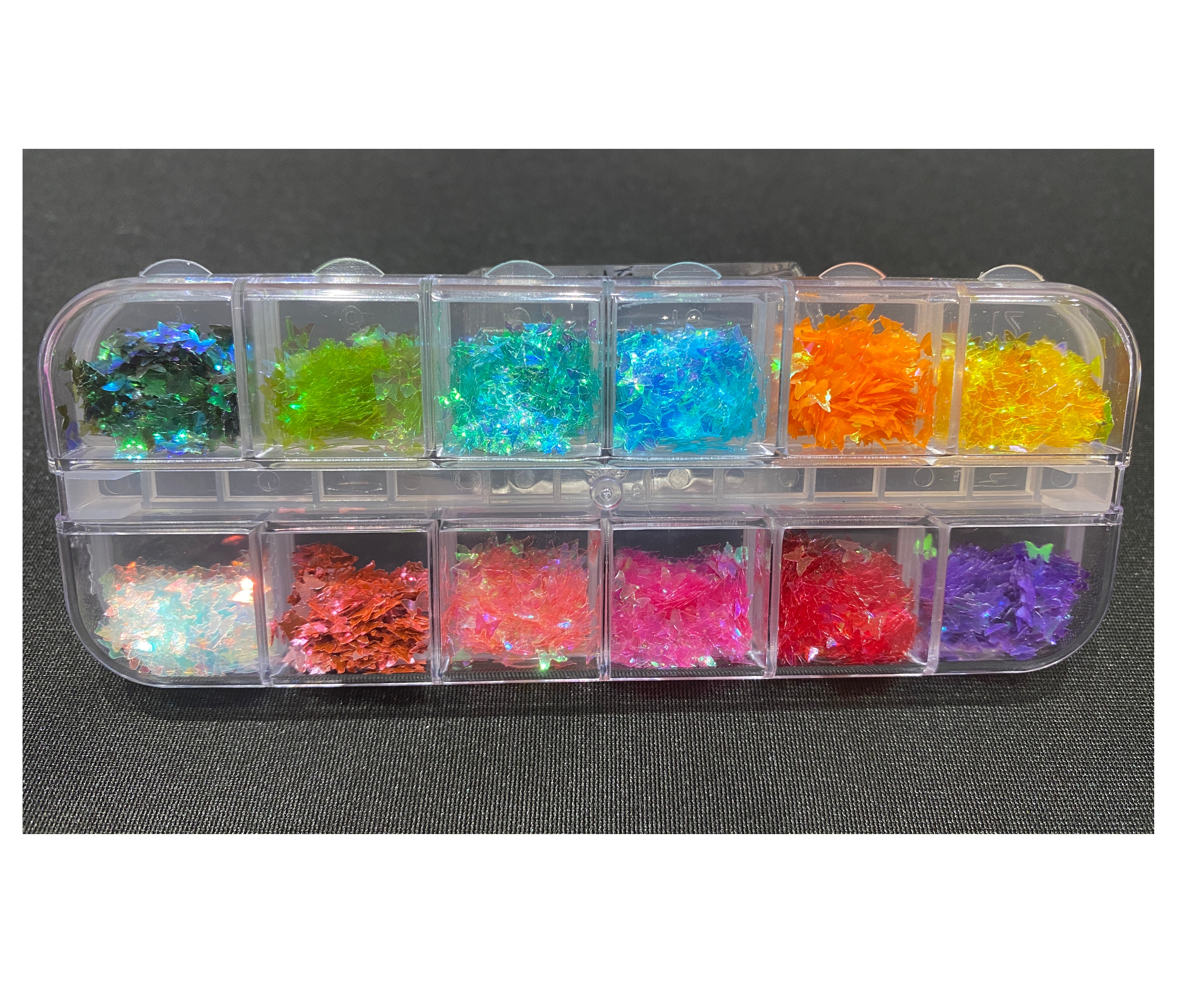 Décos Coffret de 12 Papillons Holographiques – Carousse Distributions