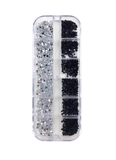 Cristaux Coffret de 12 AB et Noirs (3000) – Carousse Distributions