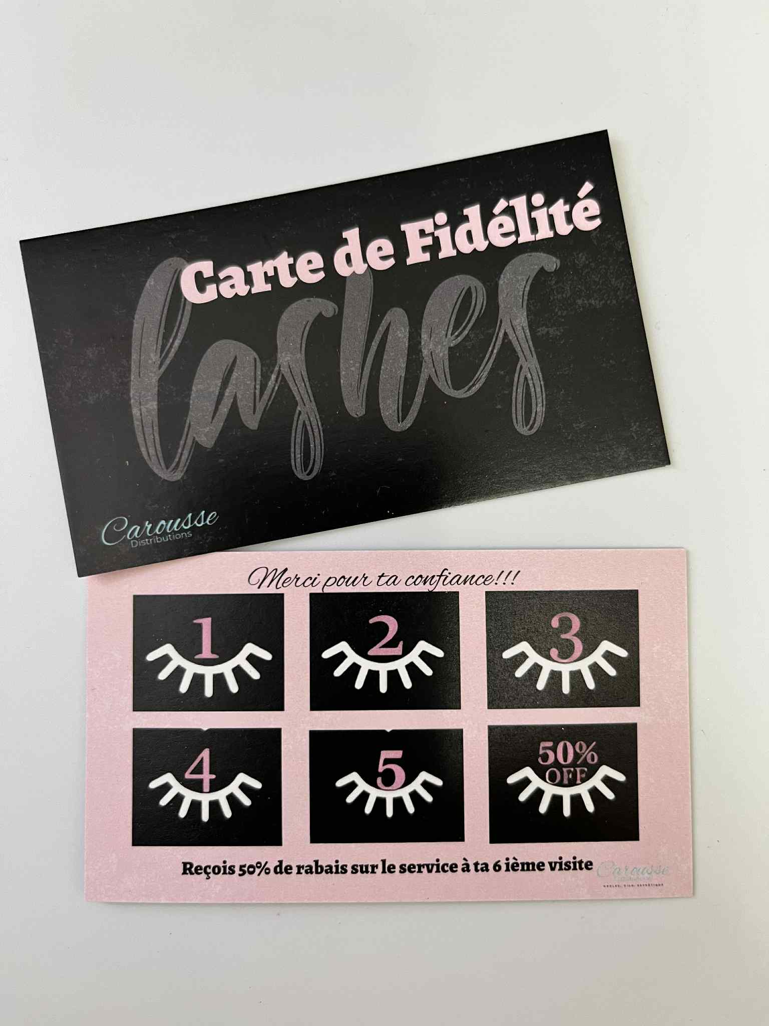 Cartes Fidélité Extensions de Cils (50) – Carousse Distributions